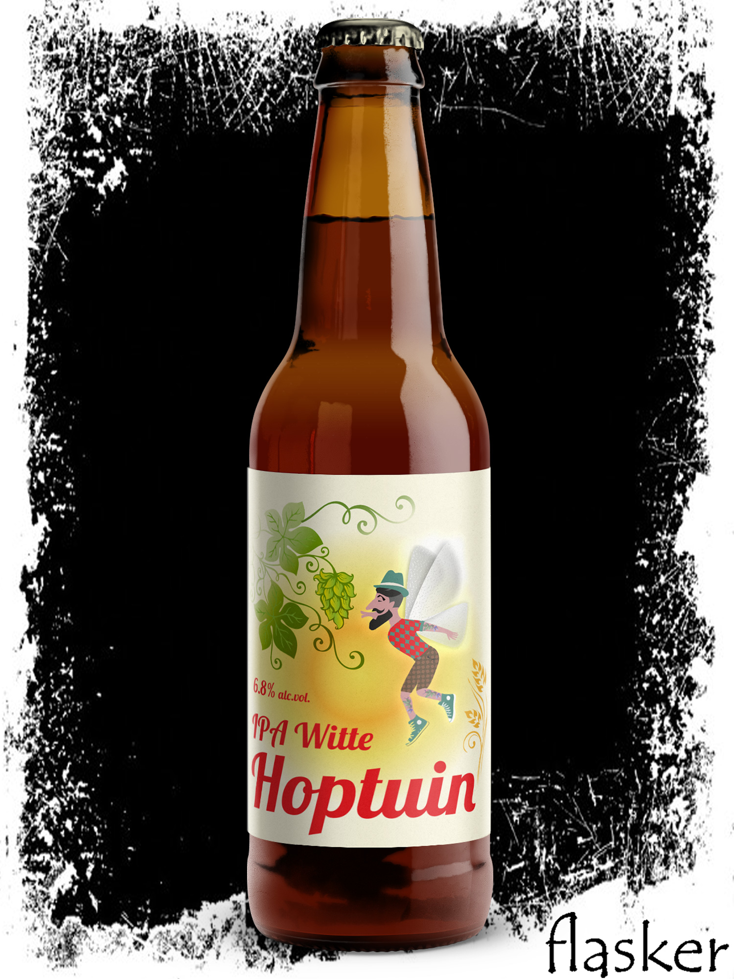 Hoptuin Witte IPA 6.5% 330ml – flasker